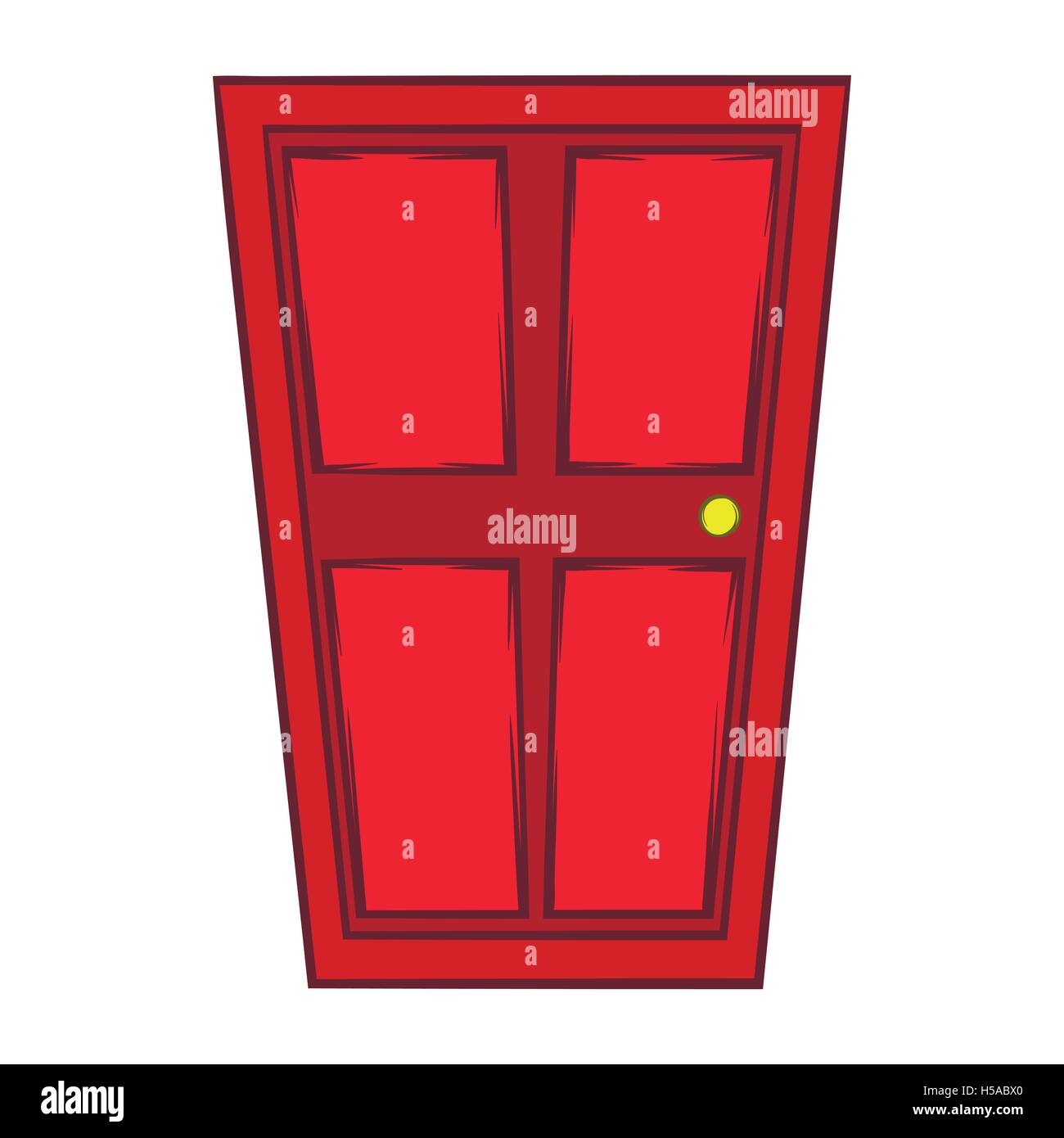 Red wooden door icon, cartoon style Stock Vector Image & Art - Alamy