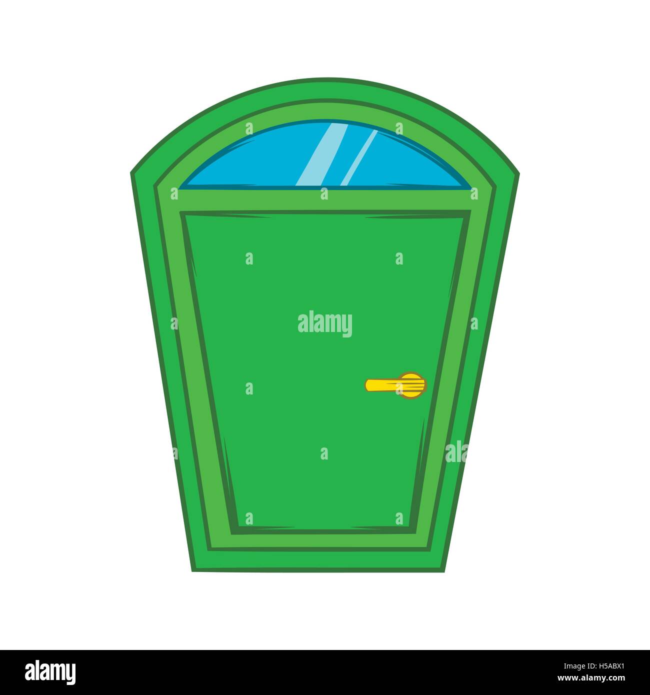 Green arched door icon, cartoon style Stock Vector Image & Art - Alamy