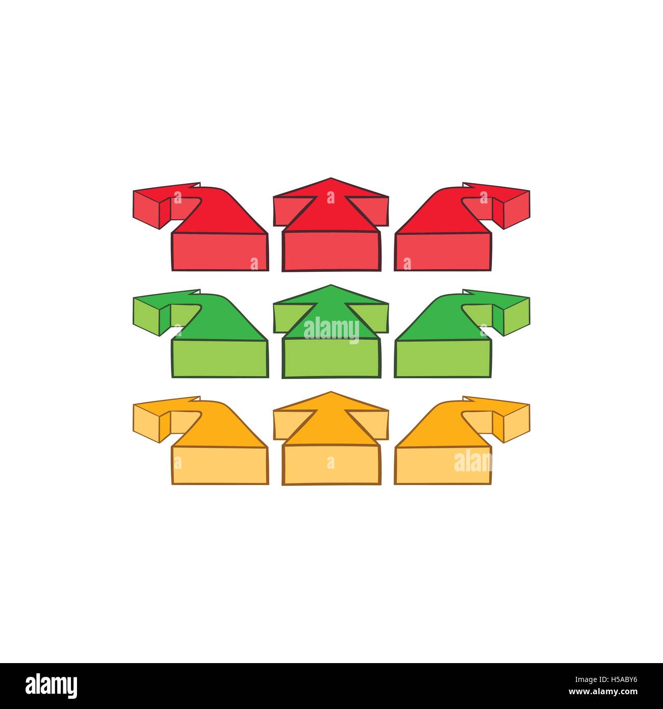 Arrows of different color icon, cartoon style Stock Vector Image & Art ...