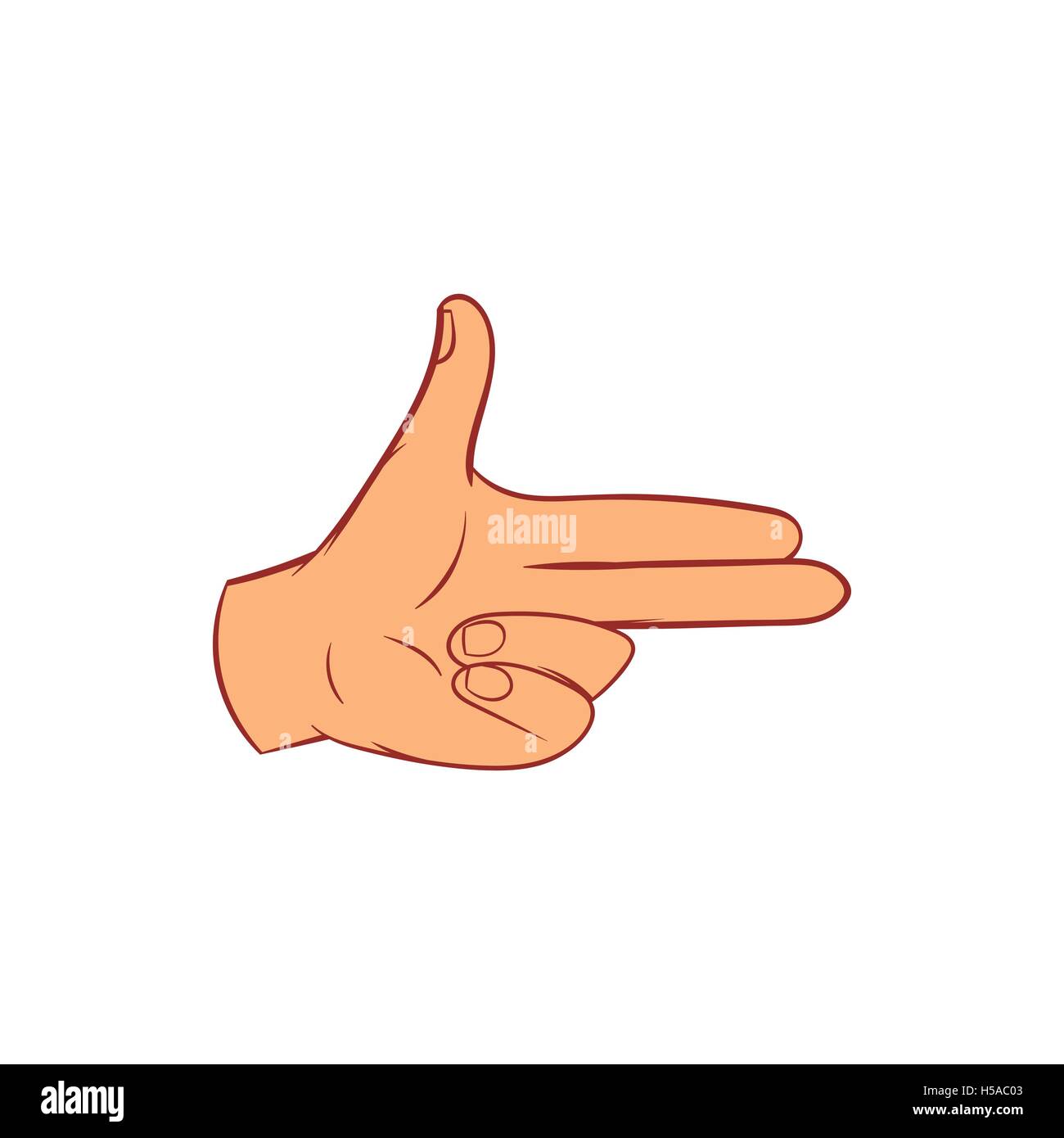 Male hand in pistol Stock Vector Images - Alamy