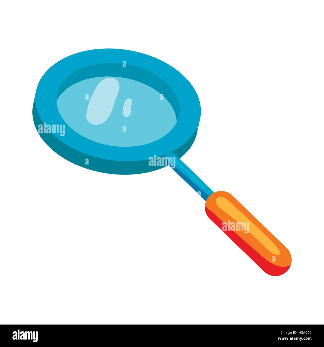 Magnifying glass icon in cartoon style Stock Vector Image & Art - Alamy