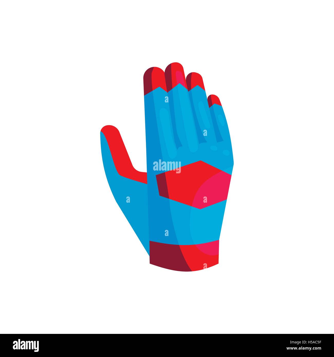 Blue glove of the goalkeeper icon, cartoon style Stock Vector Image ...