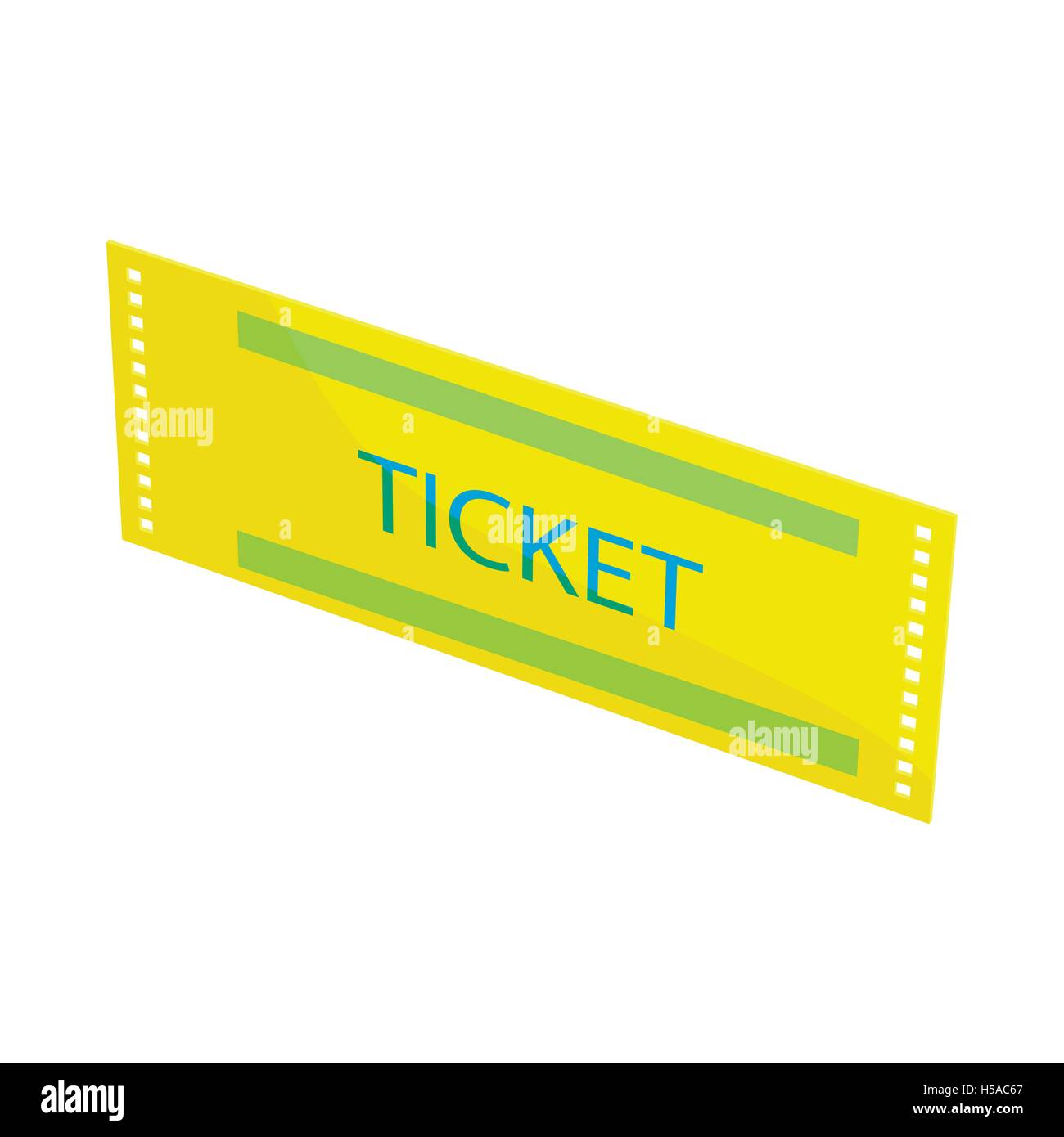 Yellow ticket icon, cartoon style Stock Vector Image & Art - Alamy