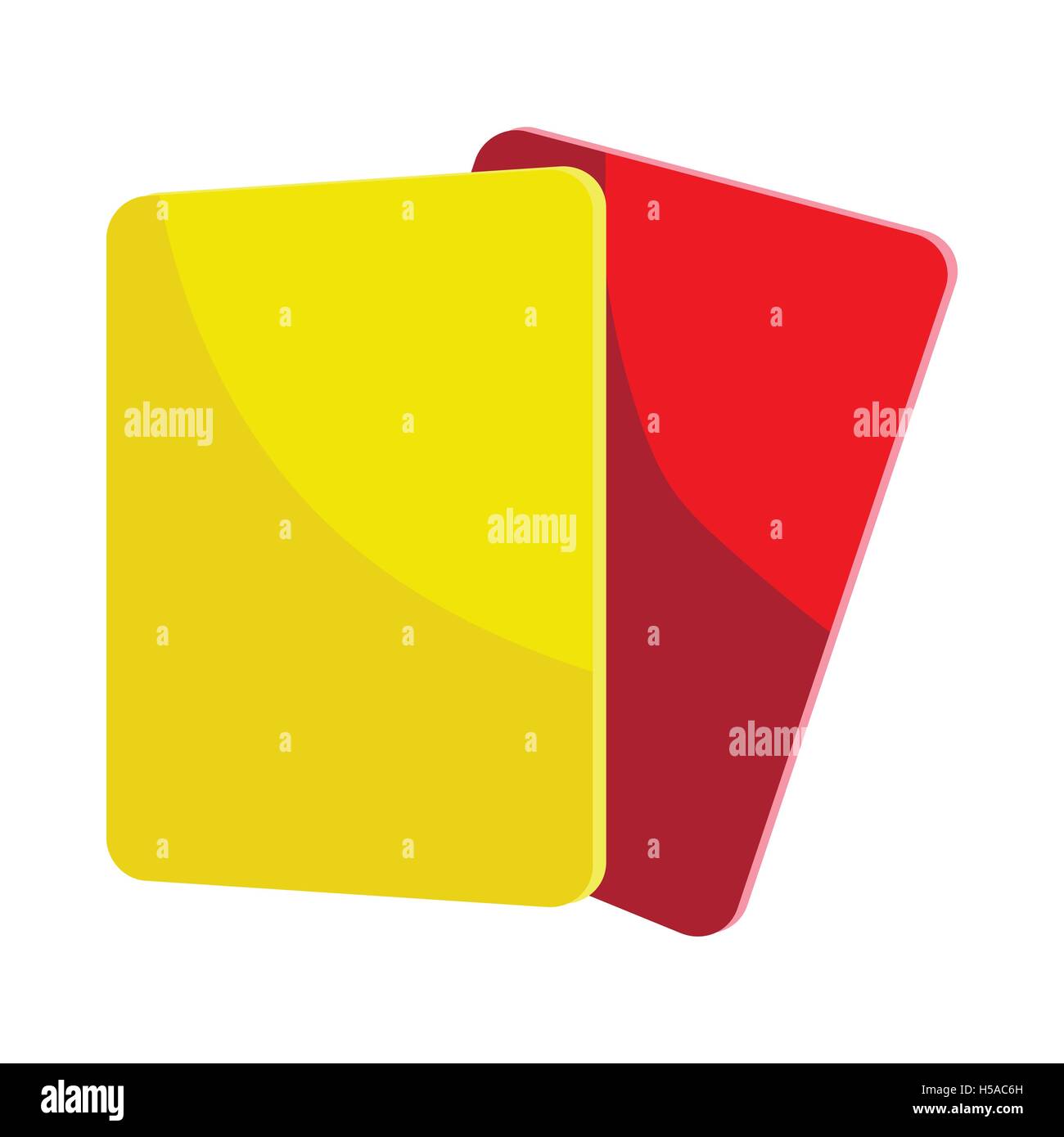 Red and yellow referee cards icon, cartoon style Stock Vector Image ...