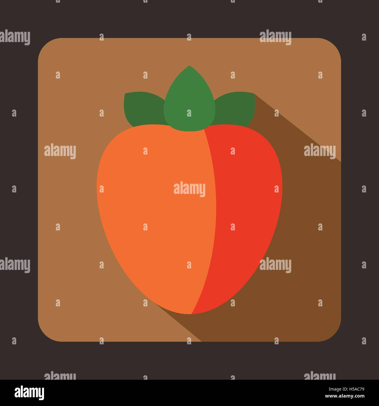 Organic persimmon fruit in Stock Vector Images - Alamy