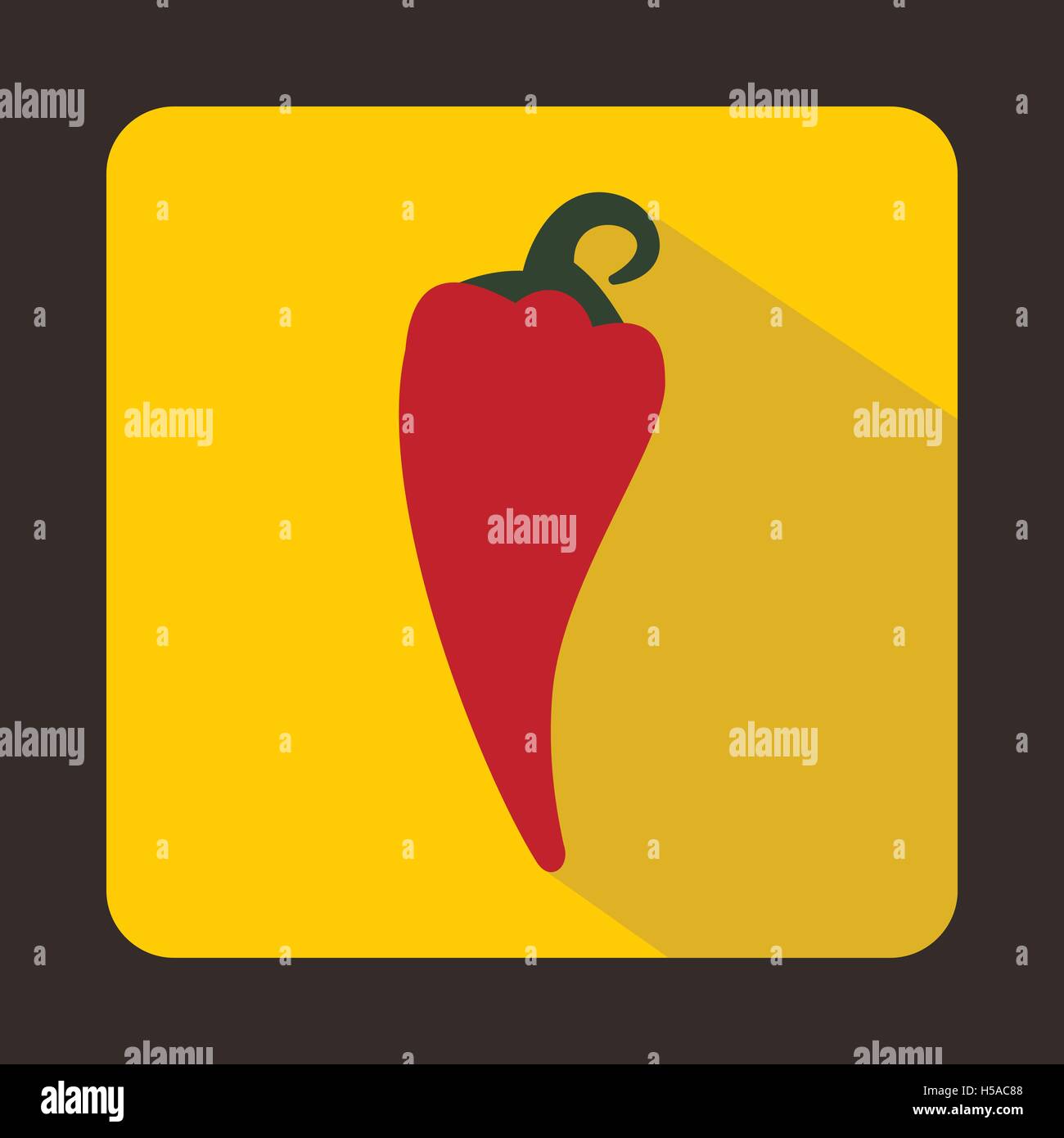 Red hot chili pepper icon, flat style Stock Vector Image & Art - Alamy