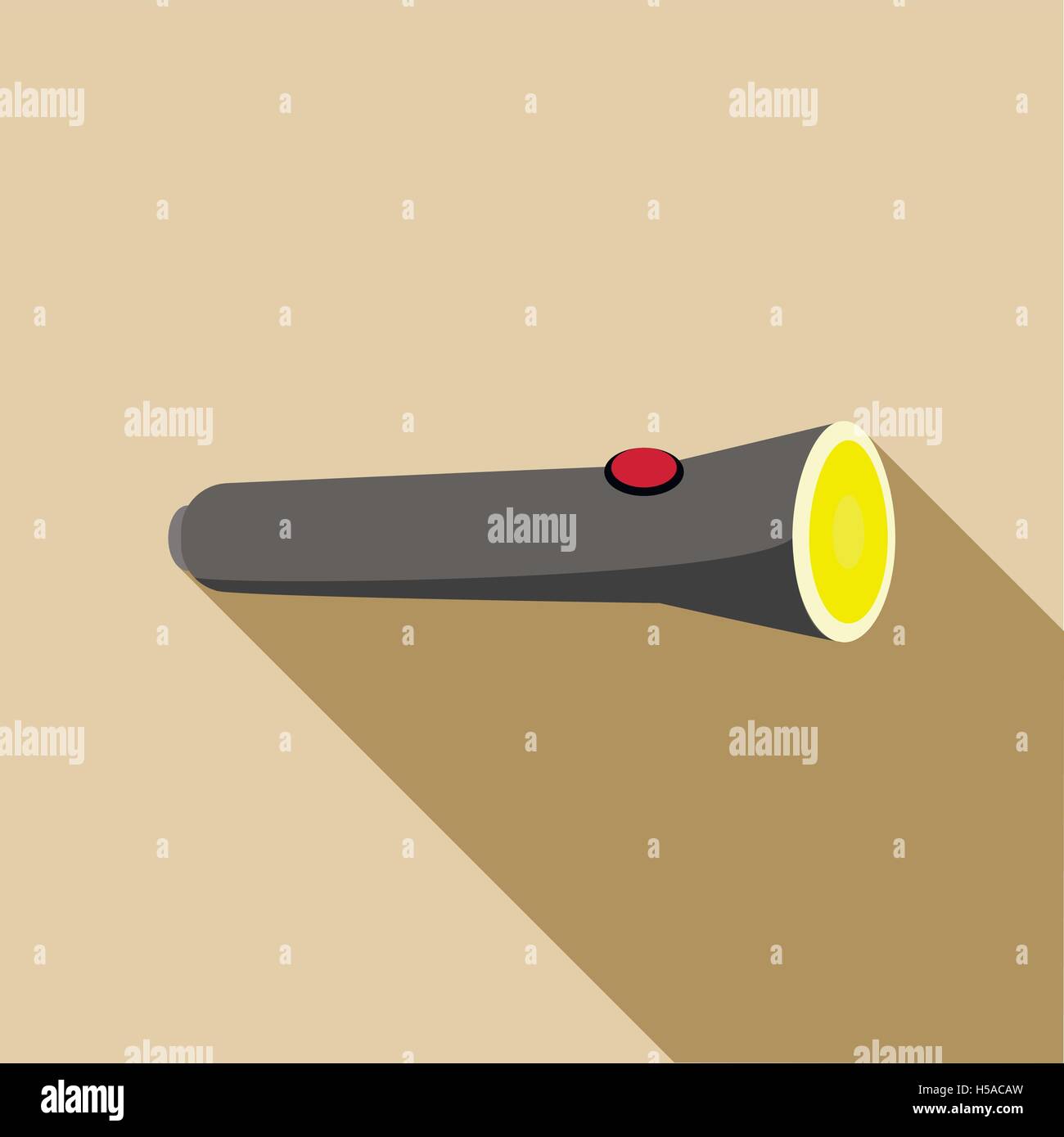 Black flashlight icon in flat style Stock Vector Image & Art - Alamy