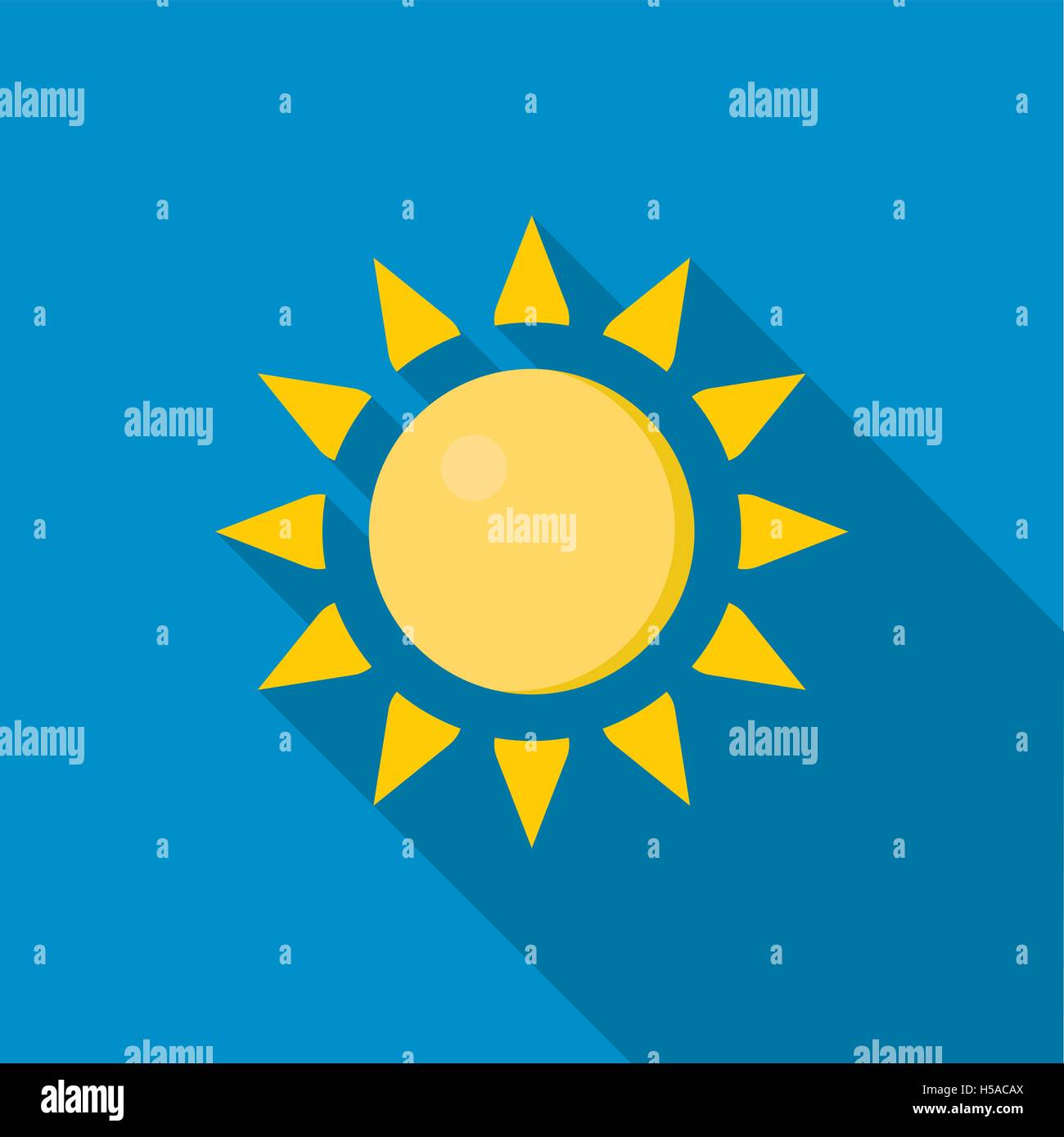 Sun icon in flat style Stock Vector Image & Art - Alamy