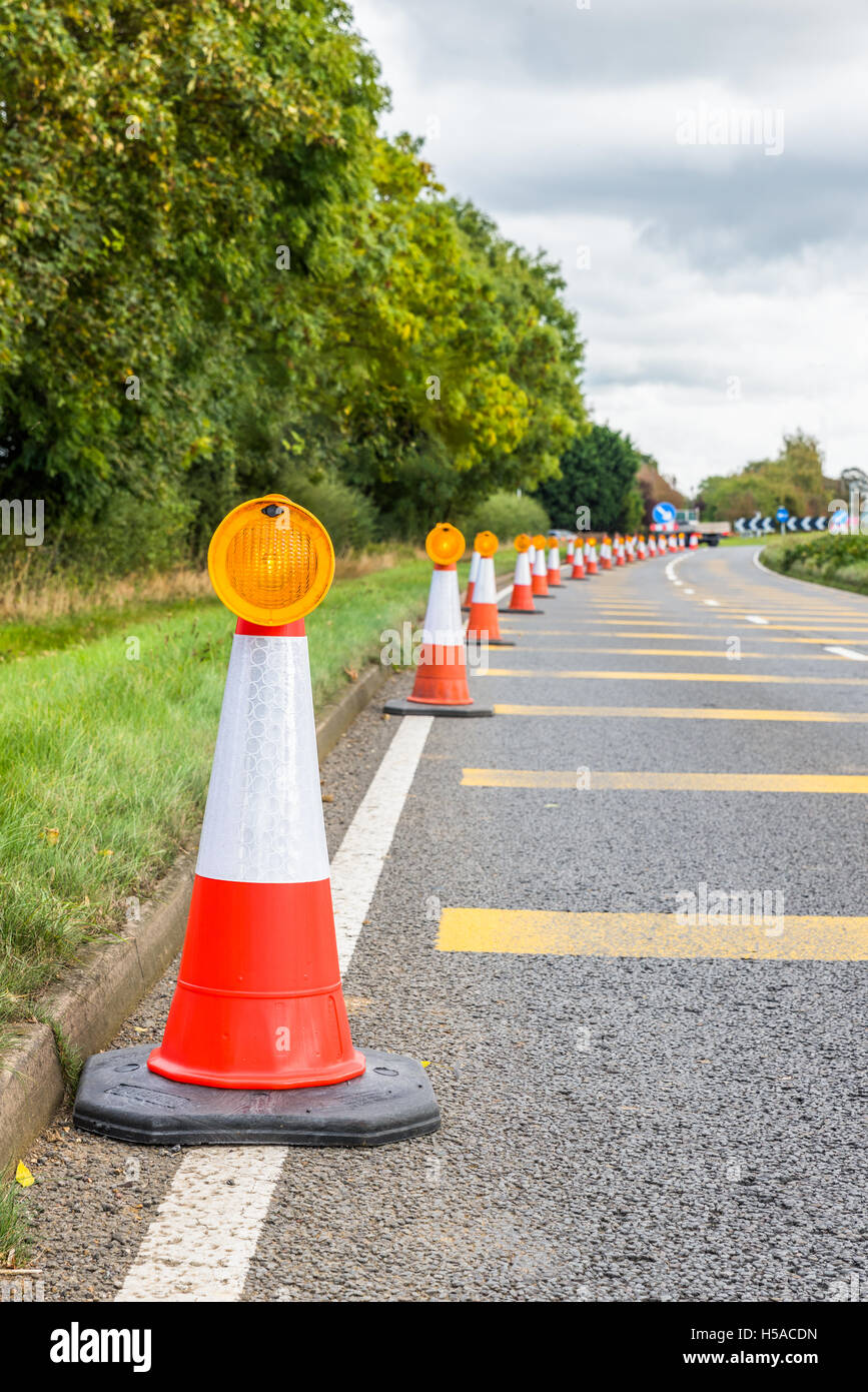Authentic UK Motorway Services Road Cone Stock Photo - Alamy