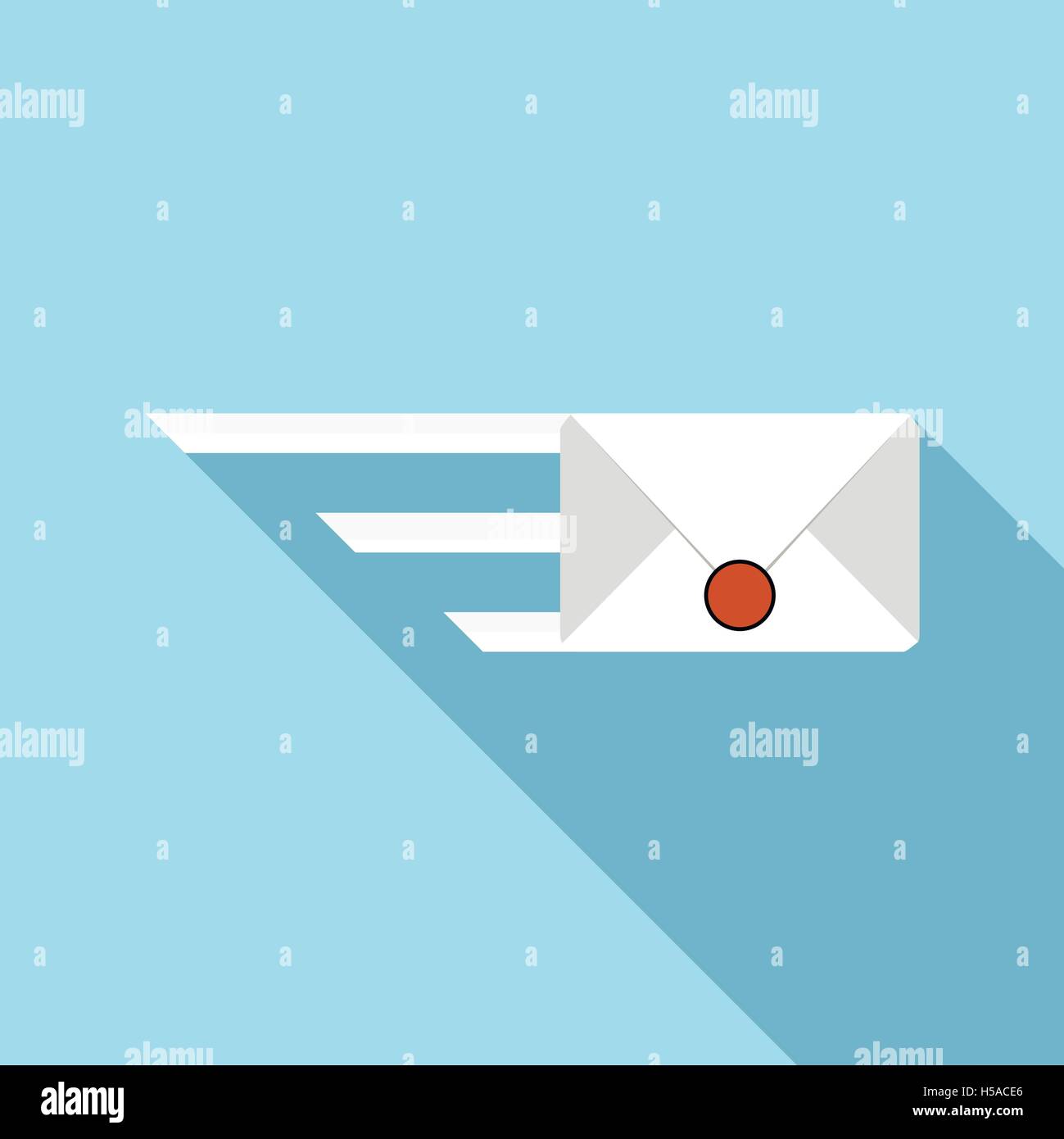 Sending a message icon, flat style Stock Vector Image & Art - Alamy