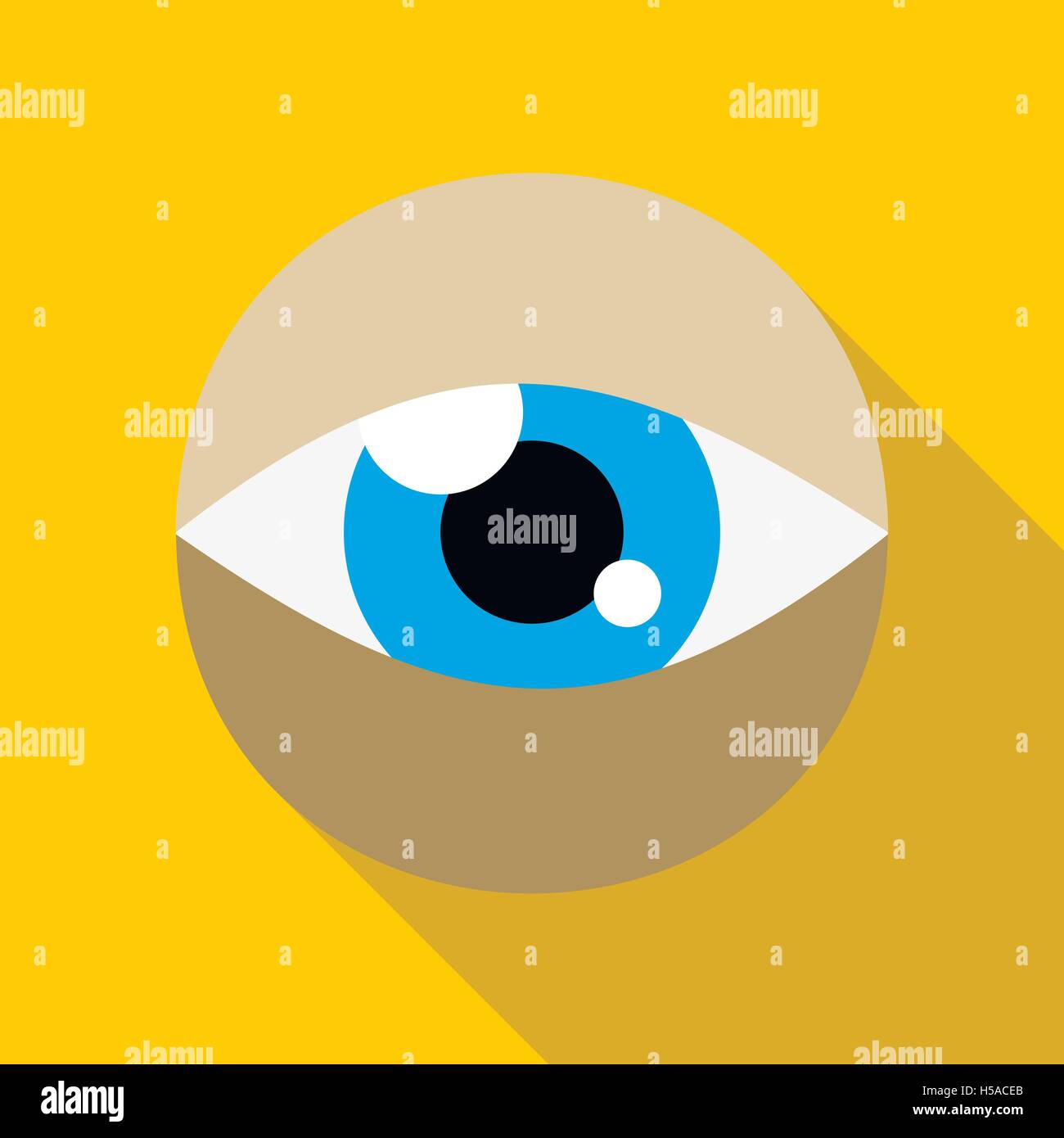 Blue eye icon in flat style Stock Vector Image & Art - Alamy