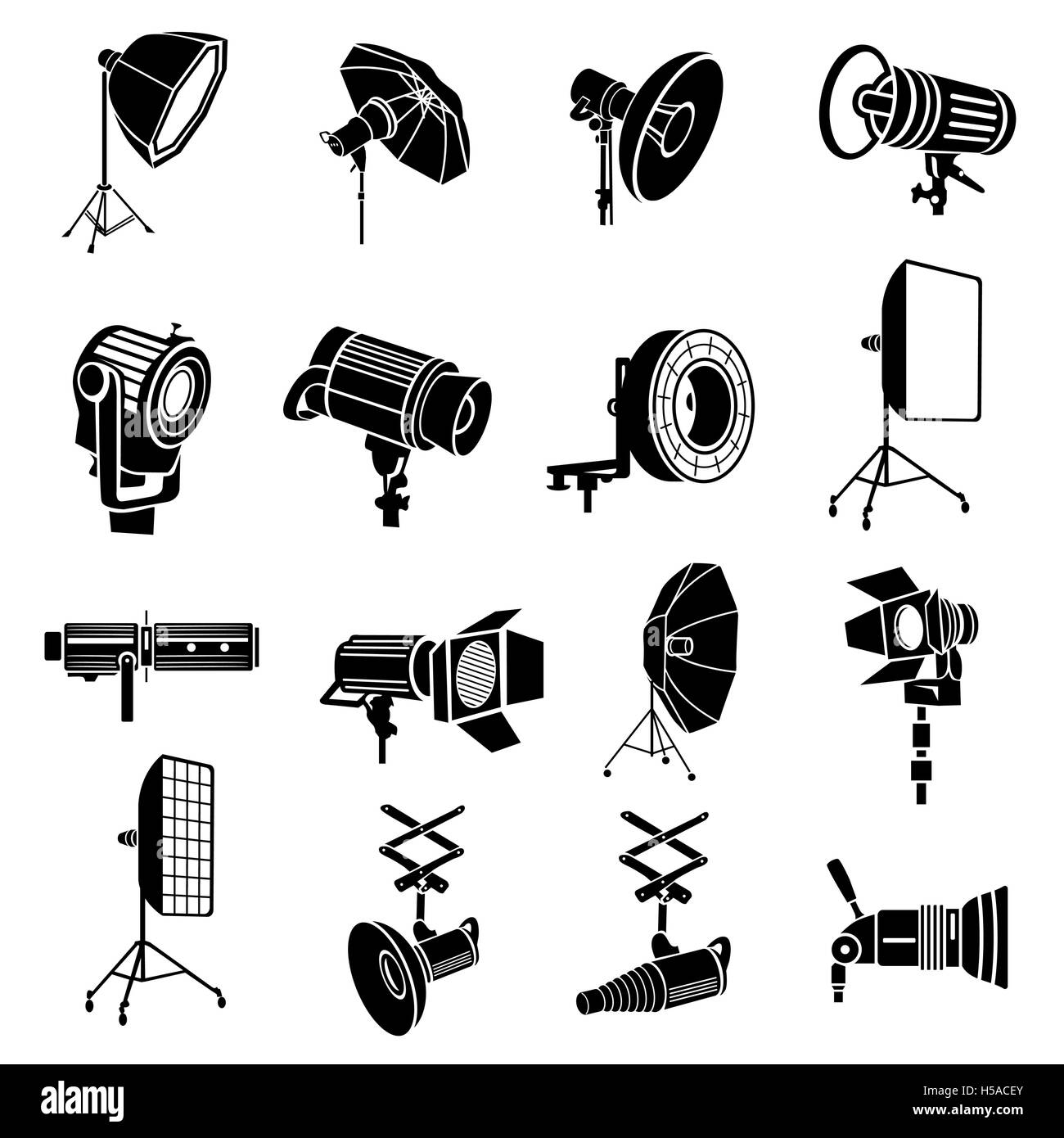 Photography icons set, simple style Stock Vector Image & Art - Alamy