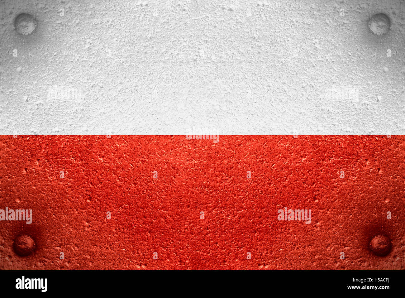 flag of Poland or Polish banner on steel background Stock Photo - Alamy