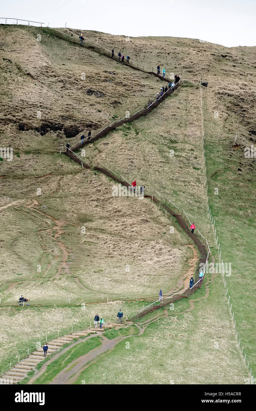 Long path with steps leading to mountain peak Stock Photo - Alamy