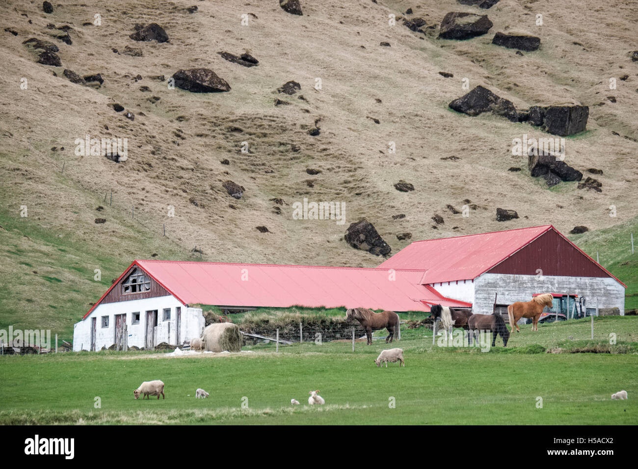 Farm at mountain Stock Photo - Alamy