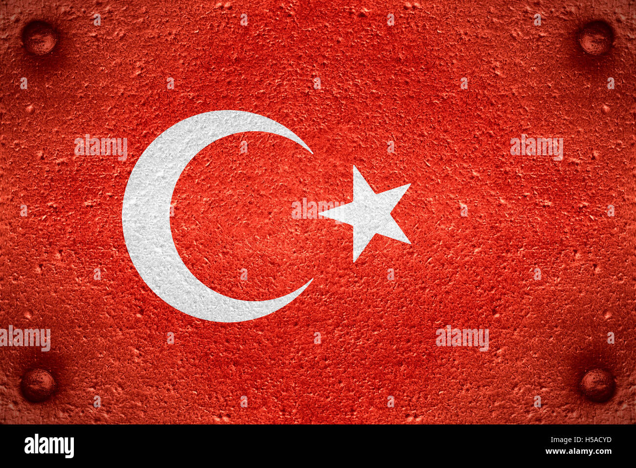 flag of Turkey or Turkish banner on steel background Stock Photo - Alamy