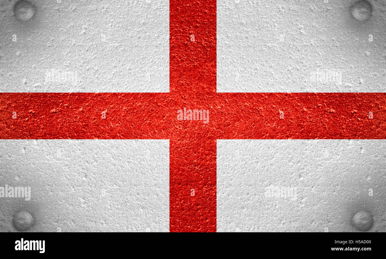 flag of England or English banner on steel background Stock Photo - Alamy