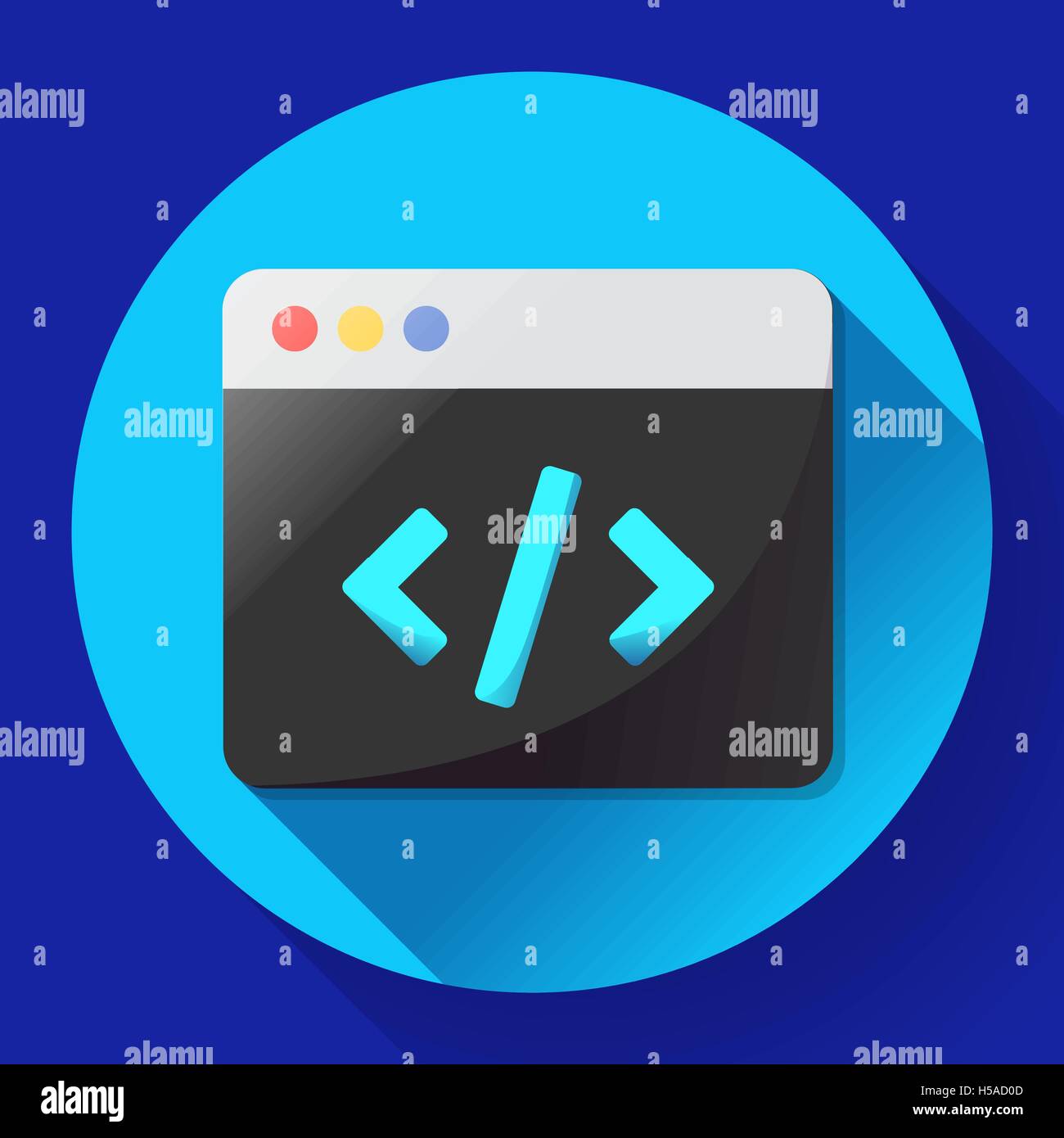 Coding icon vector flat program app Stock Vector Image & Art - Alamy