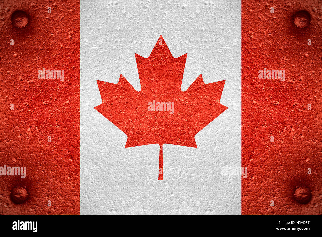 flag of Canada or Canadian banner on steel background Stock Photo - Alamy