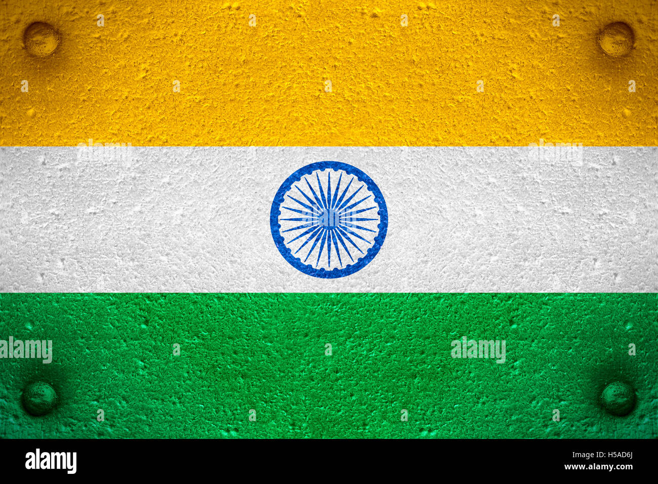 flag of India or Indian banner on steel background Stock Photo - Alamy