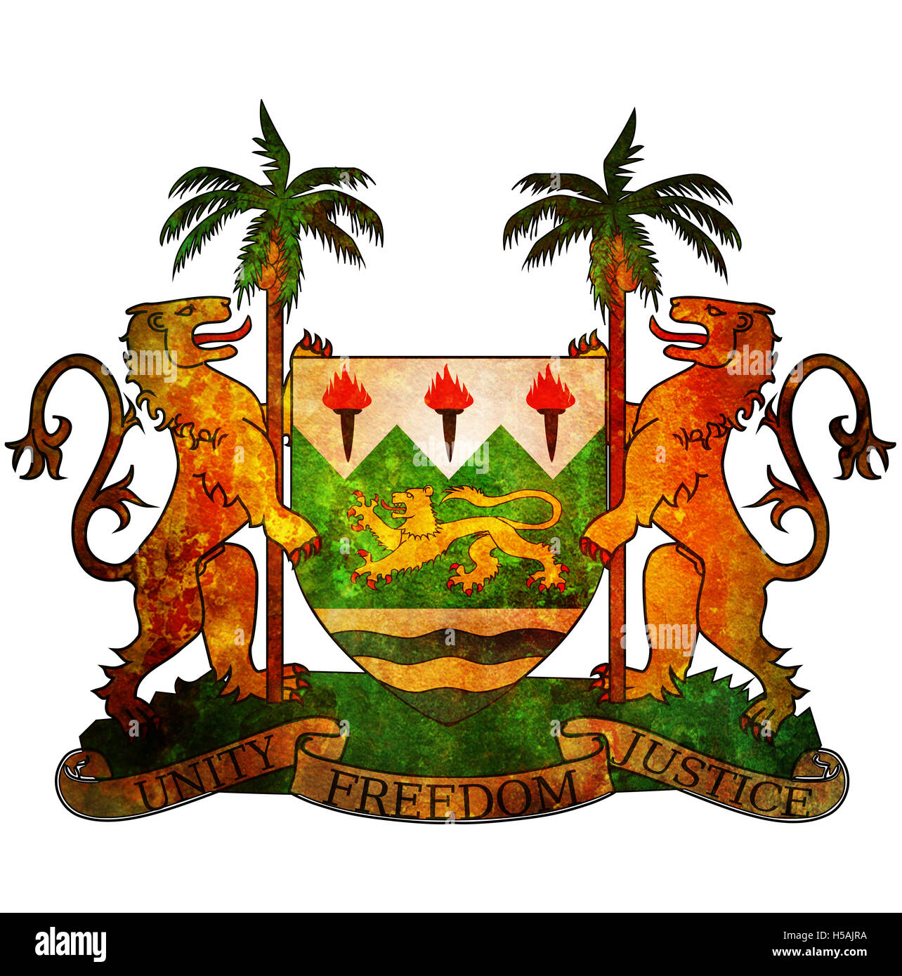 Sierra leone coat of arms hi-res stock photography and images - Alamy