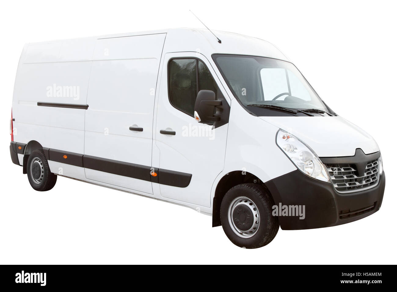 The modern compact van, is isolated on a white background Stock Photo ...