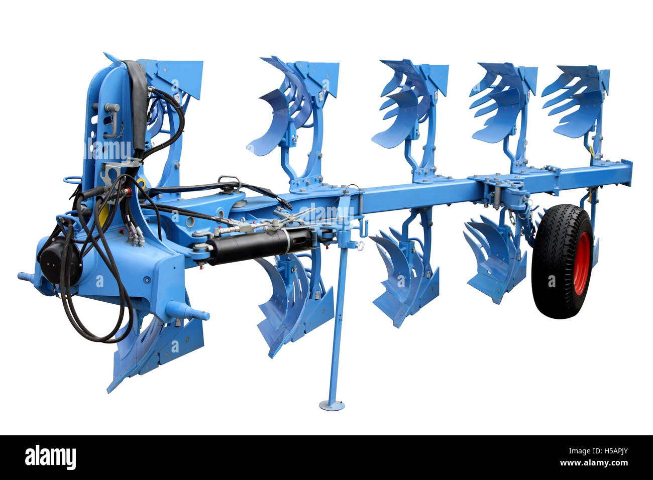 The modern agricultural plough isolated on a white background Stock ...