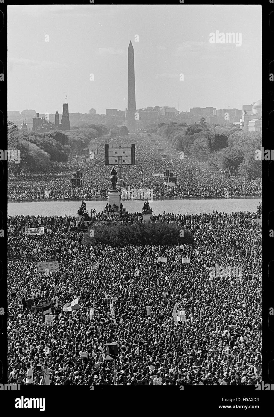 A photo capturing a moment from the 1995 Million Man March in ...