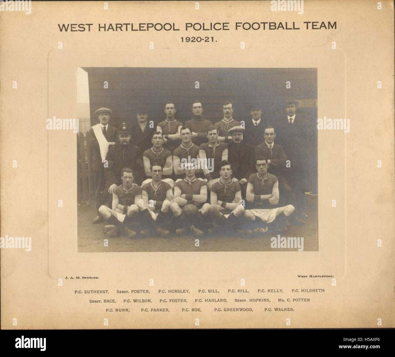 West Hartlepool Police Football Team Stock Photo - Alamy