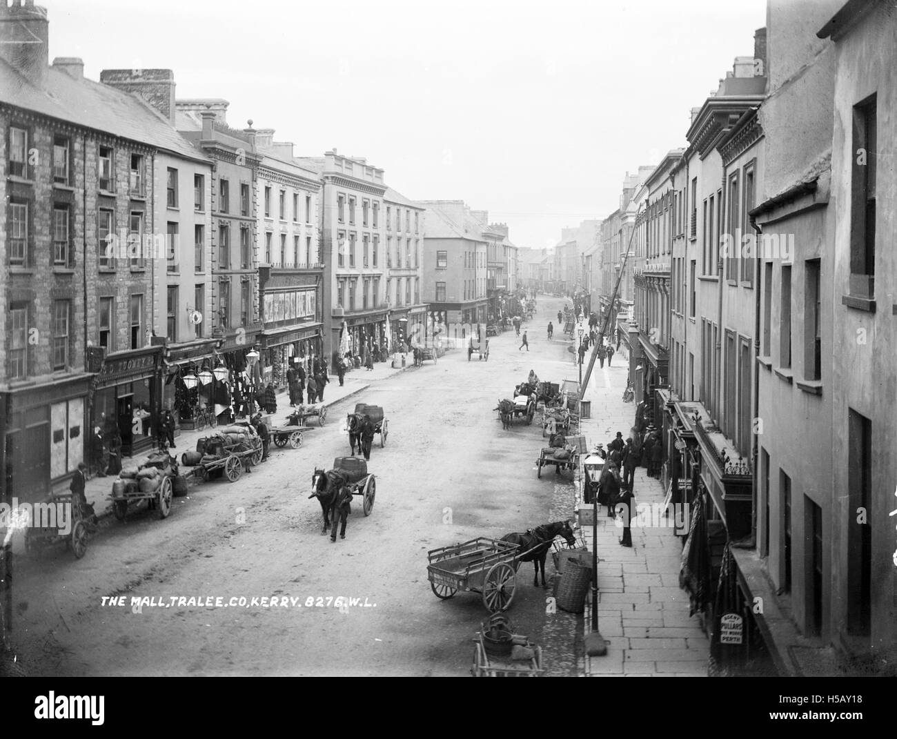 The Mall in Tralee, County Kerry, Ireland, is depicted in this image ...