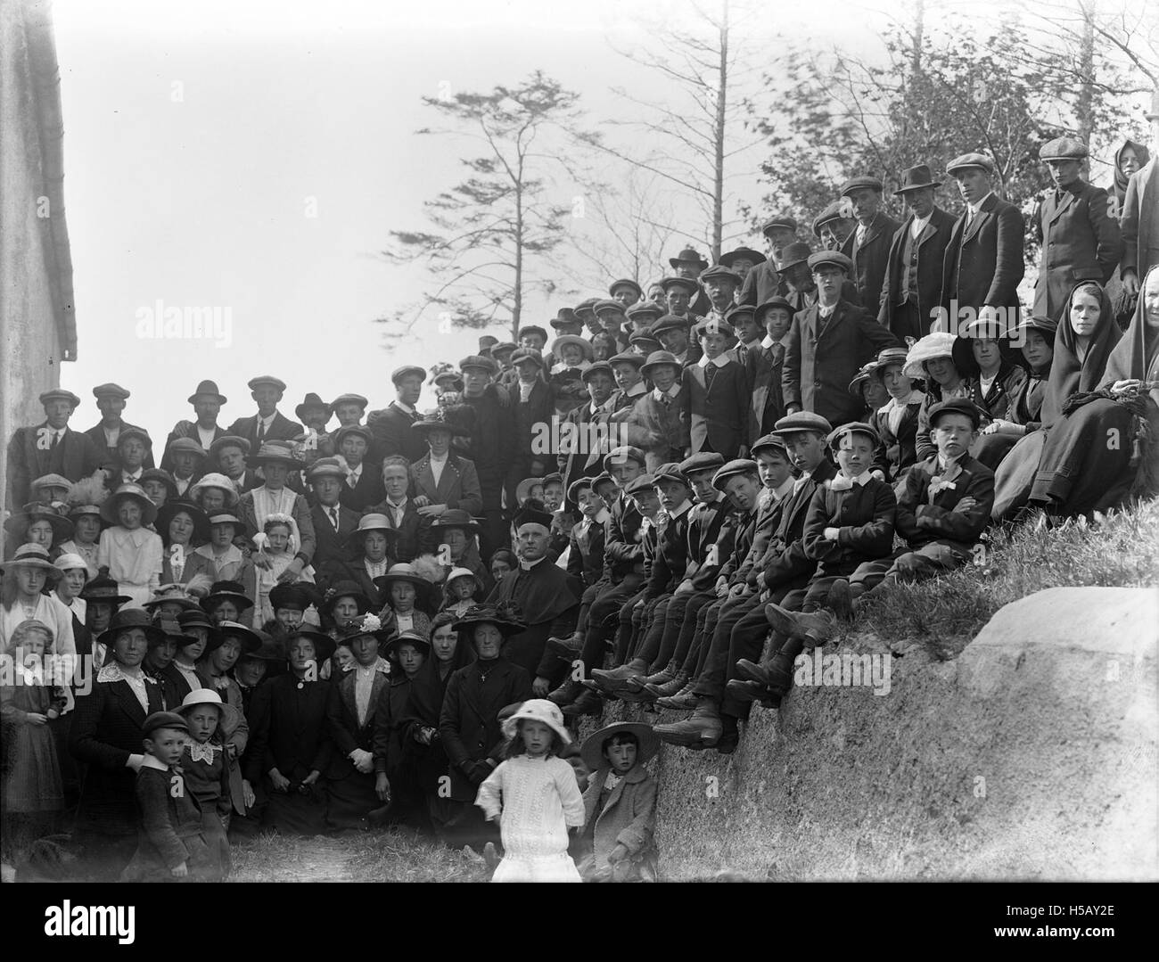 A historical photograph taken on May 9, 1915, capturing an event or ...