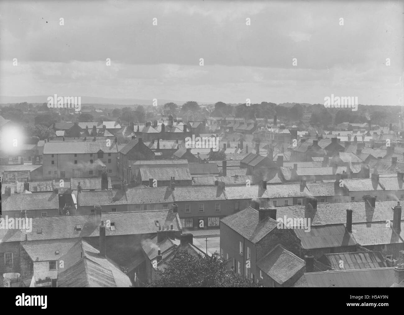 A view from above, likely an aerial photograph or illustration ...