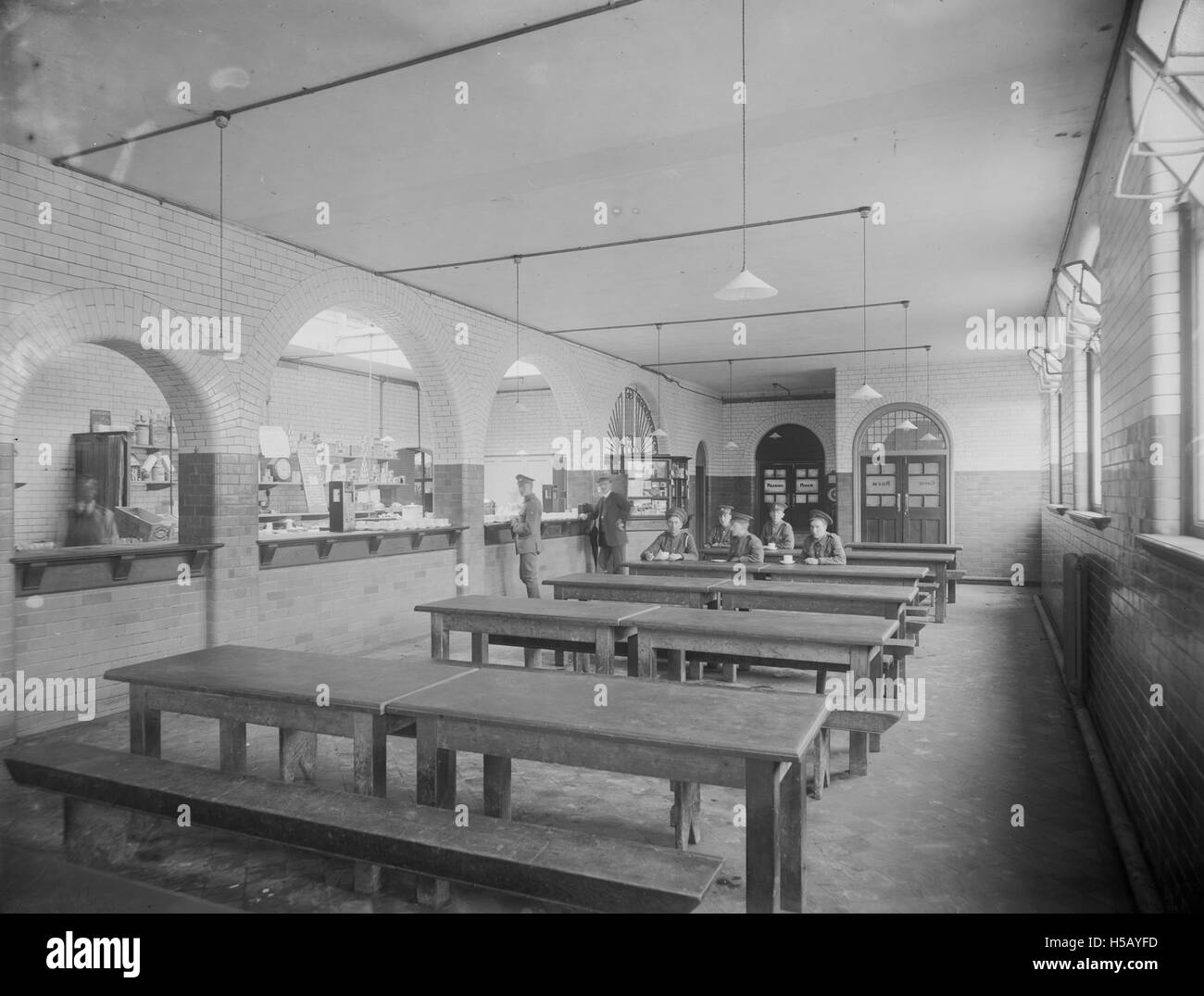 This photograph captures the dining room of the Elise Sandes Soldiers ...