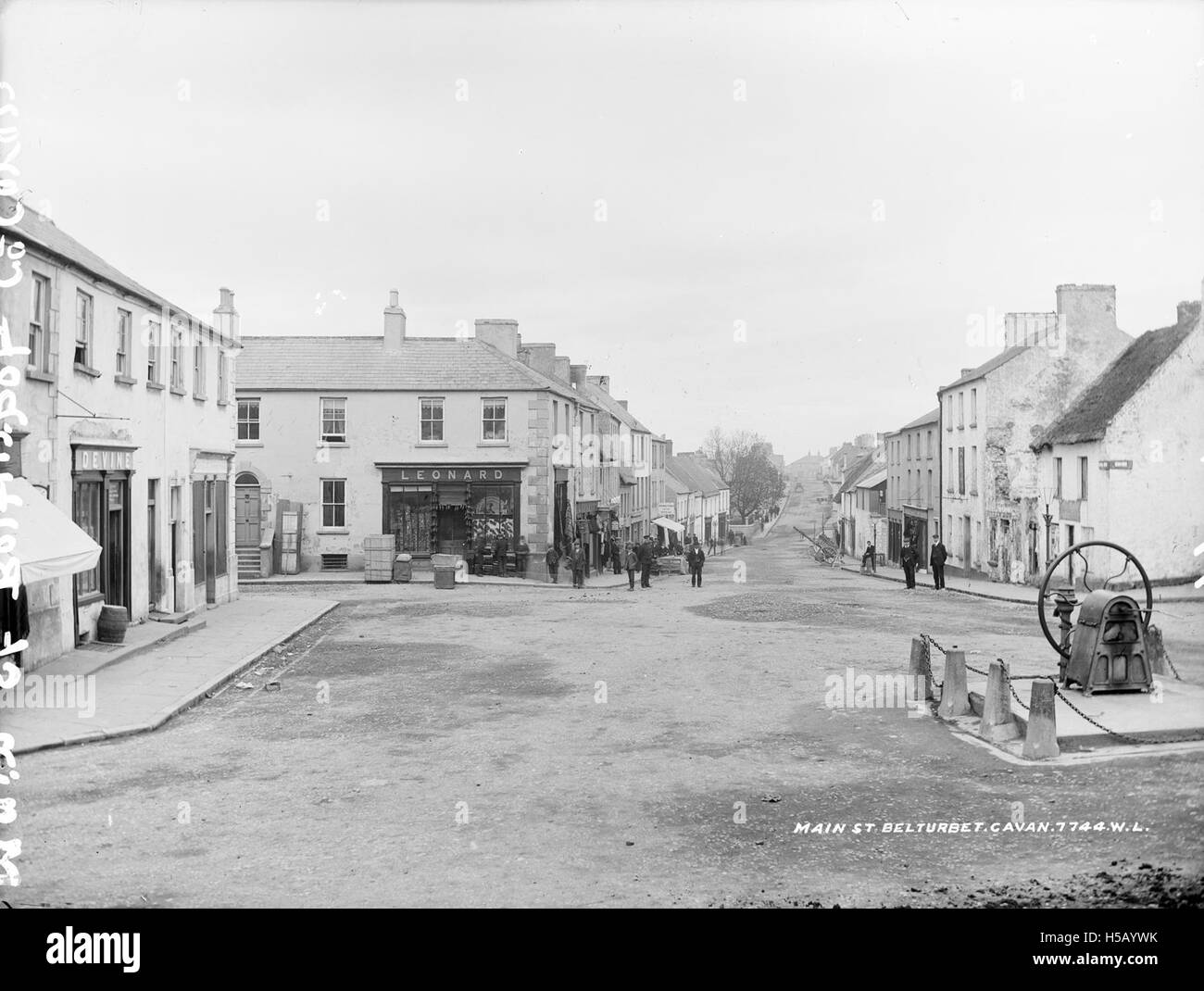Main Street in Belturbet, County Cavan, Ireland, in the late 19th ...