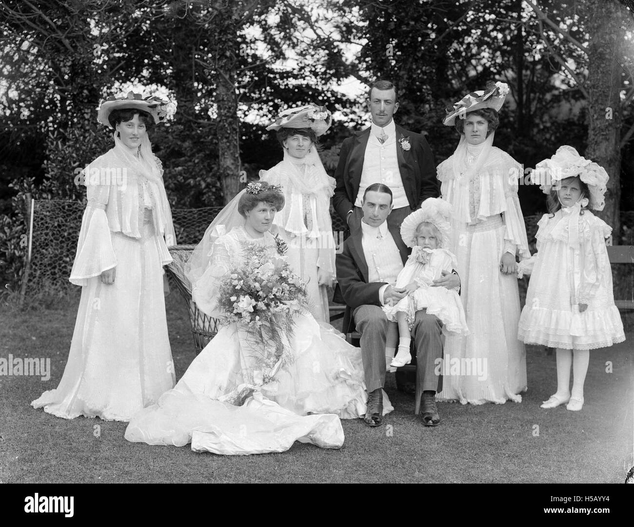 A humorous or descriptive title referring to a group of train-bearers ...