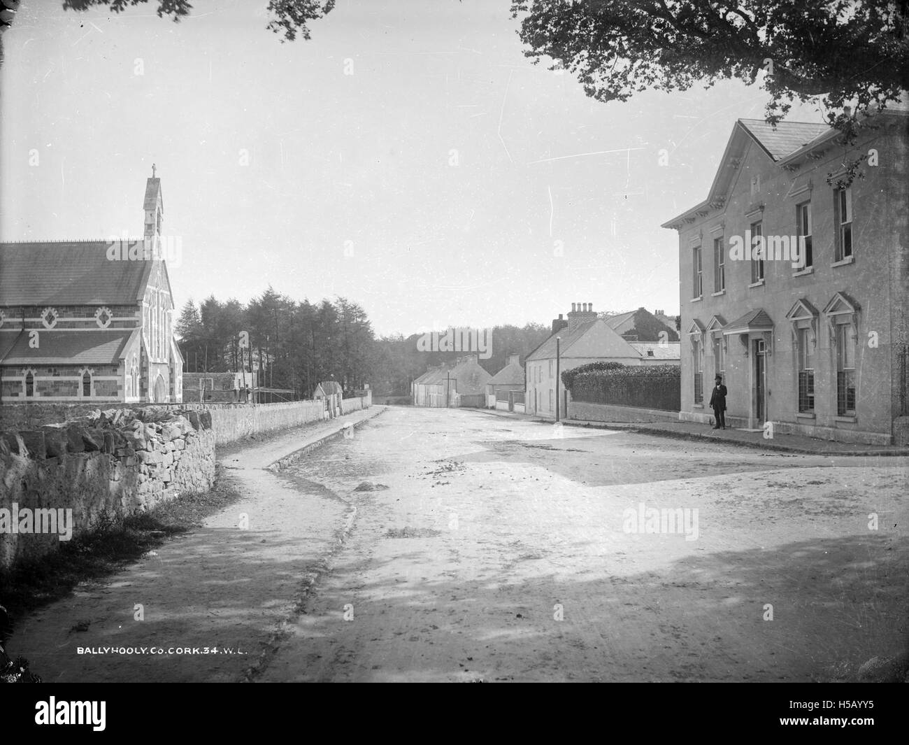 This image shows Ballyhooly in County Cork during the late 19th century ...