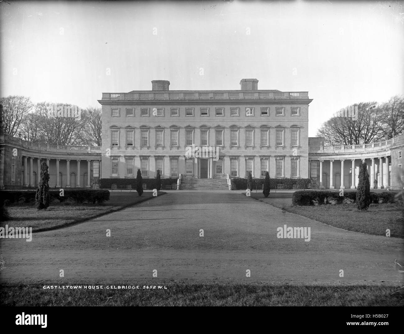 A photograph of Castletown House in Kildare, taken in the late 19th ...