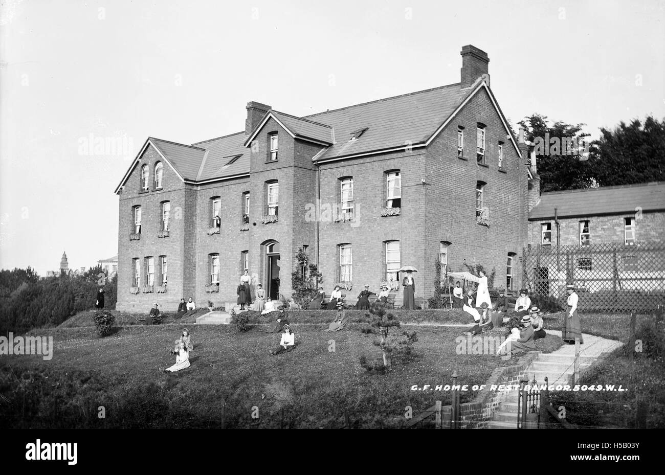 The House of Rest in Bangor, County Down, Northern Ireland, is depicted ...