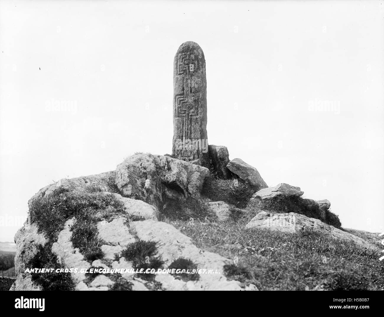 A photograph of the pillar cross at Glencolmcille (also known as ...
