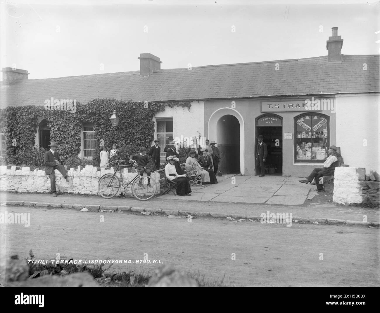 A historical image of the Temperance Bar, a social venue associated ...