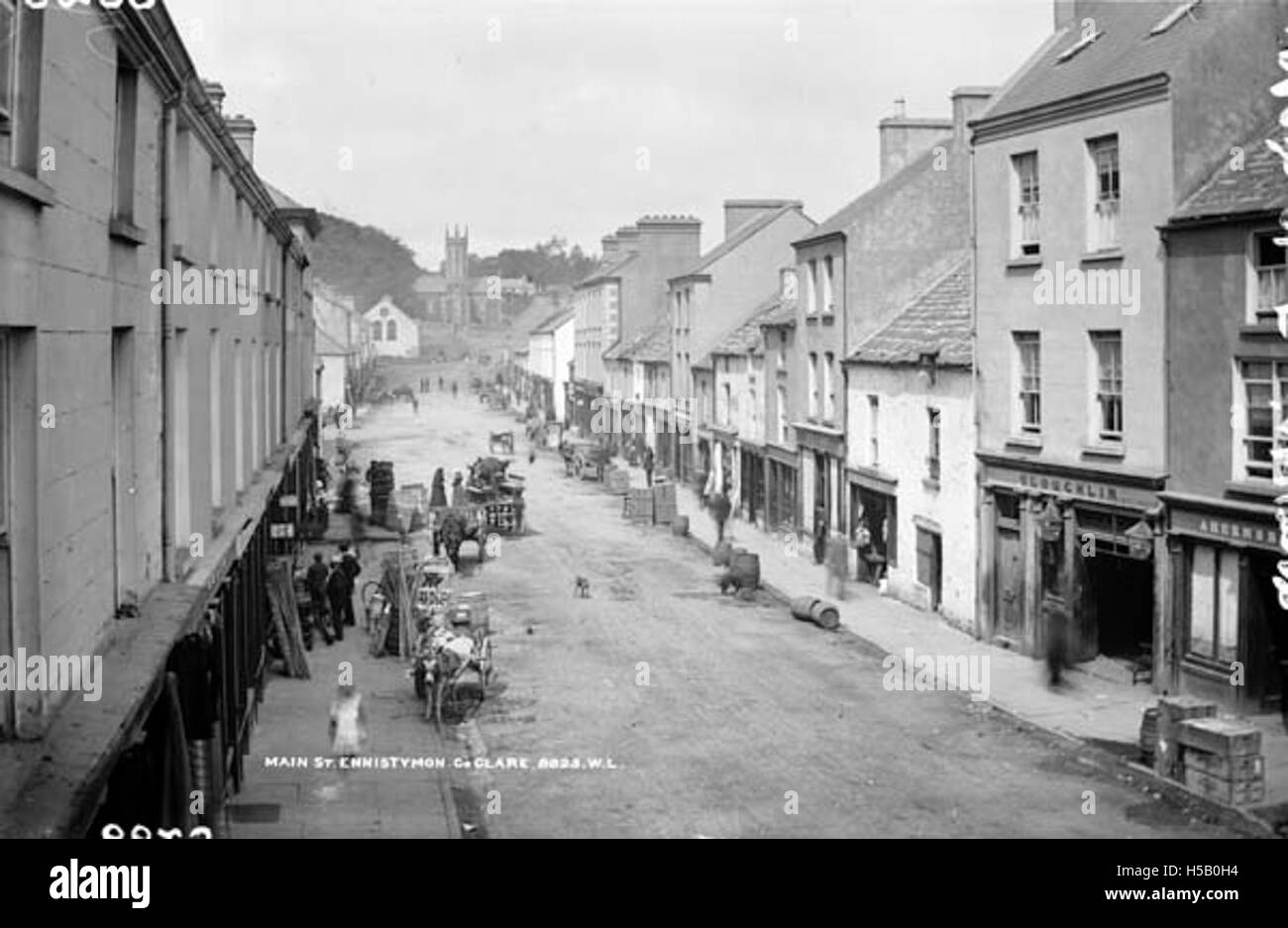 Main Street in Ennistymon, County Clare, Ireland, is shown in this ...