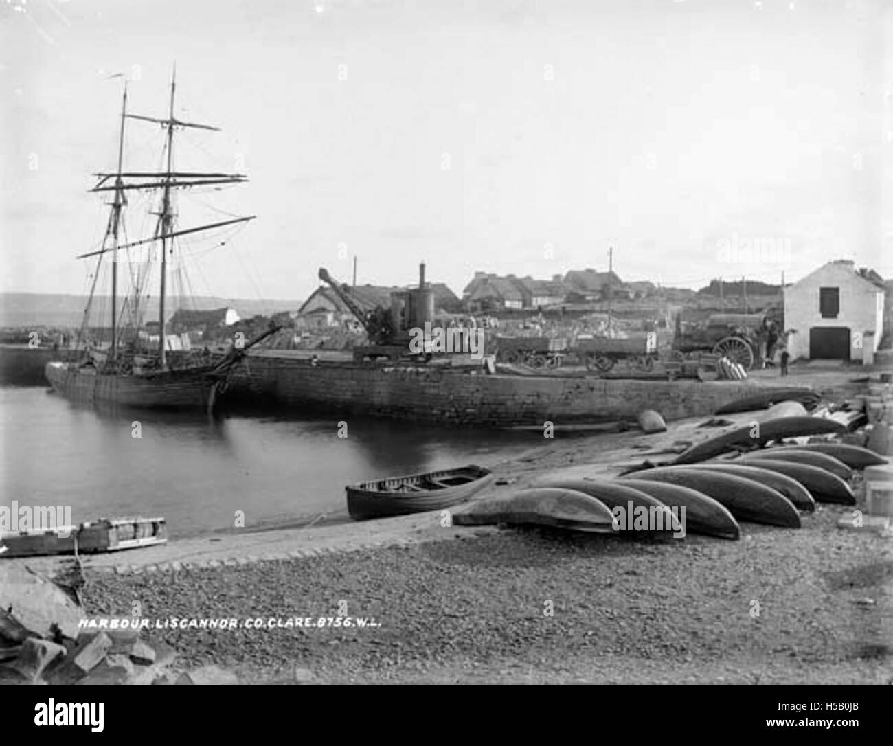 Liscanor Harbour, located in County Clare, Ireland, is a small coastal ...