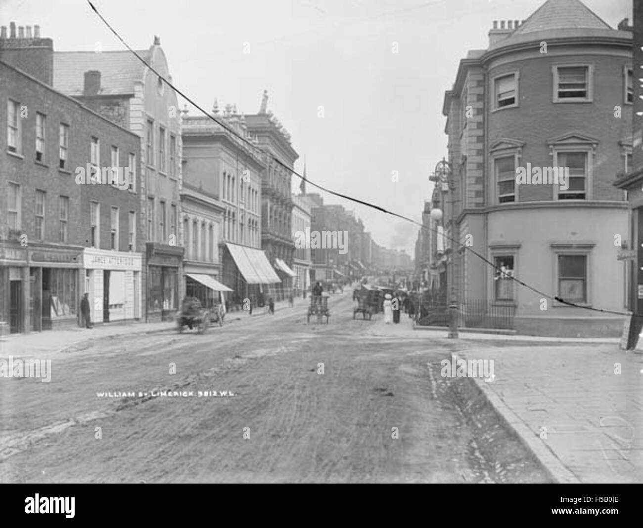 This image of Brunswick Street in Limerick, Ireland, shows the street ...