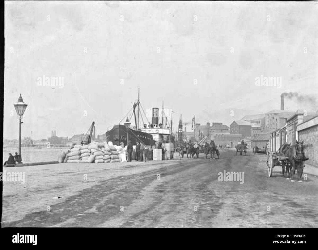 The docks of Limerick, Ireland, are shown as a key location for the ...