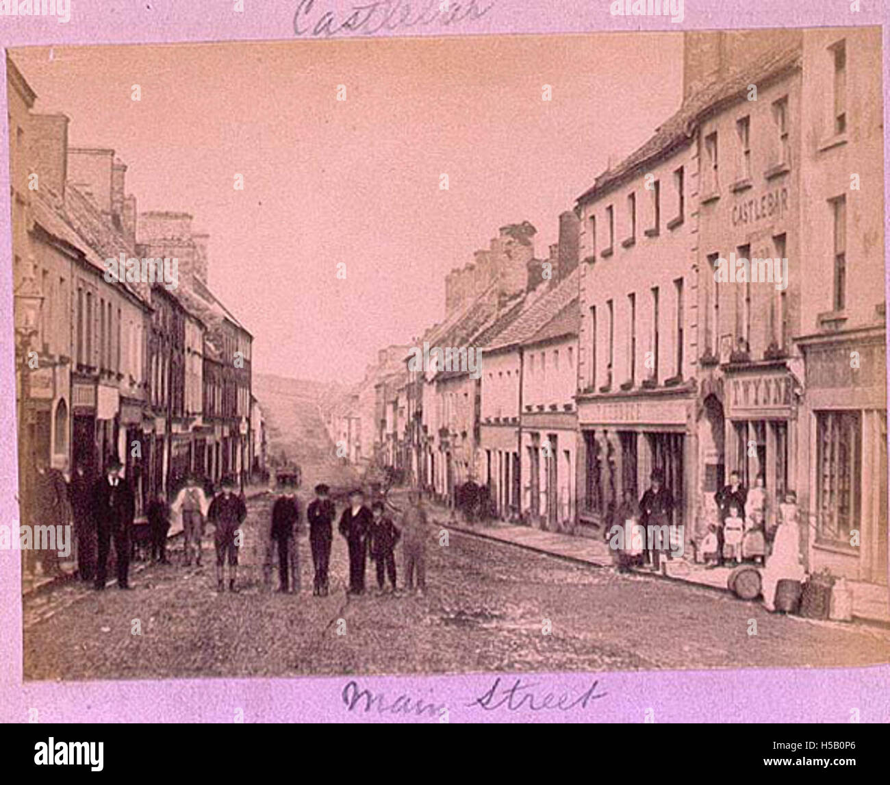 A photograph of Main Street in Castlebar, County Mayo, Ireland ...