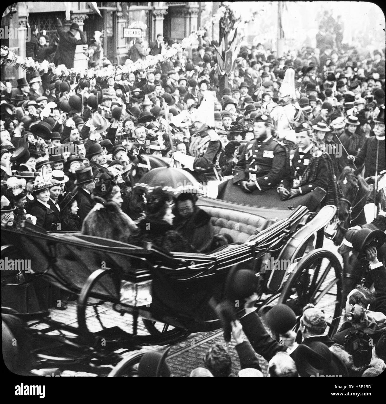This image features Queen Victoria with others, likely depicting her ...