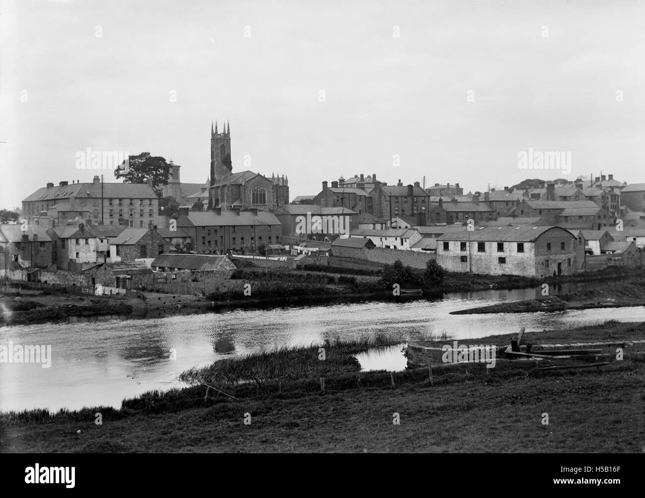 Aerial view of Navan, County Meath, Ireland, showcasing urban layout ...