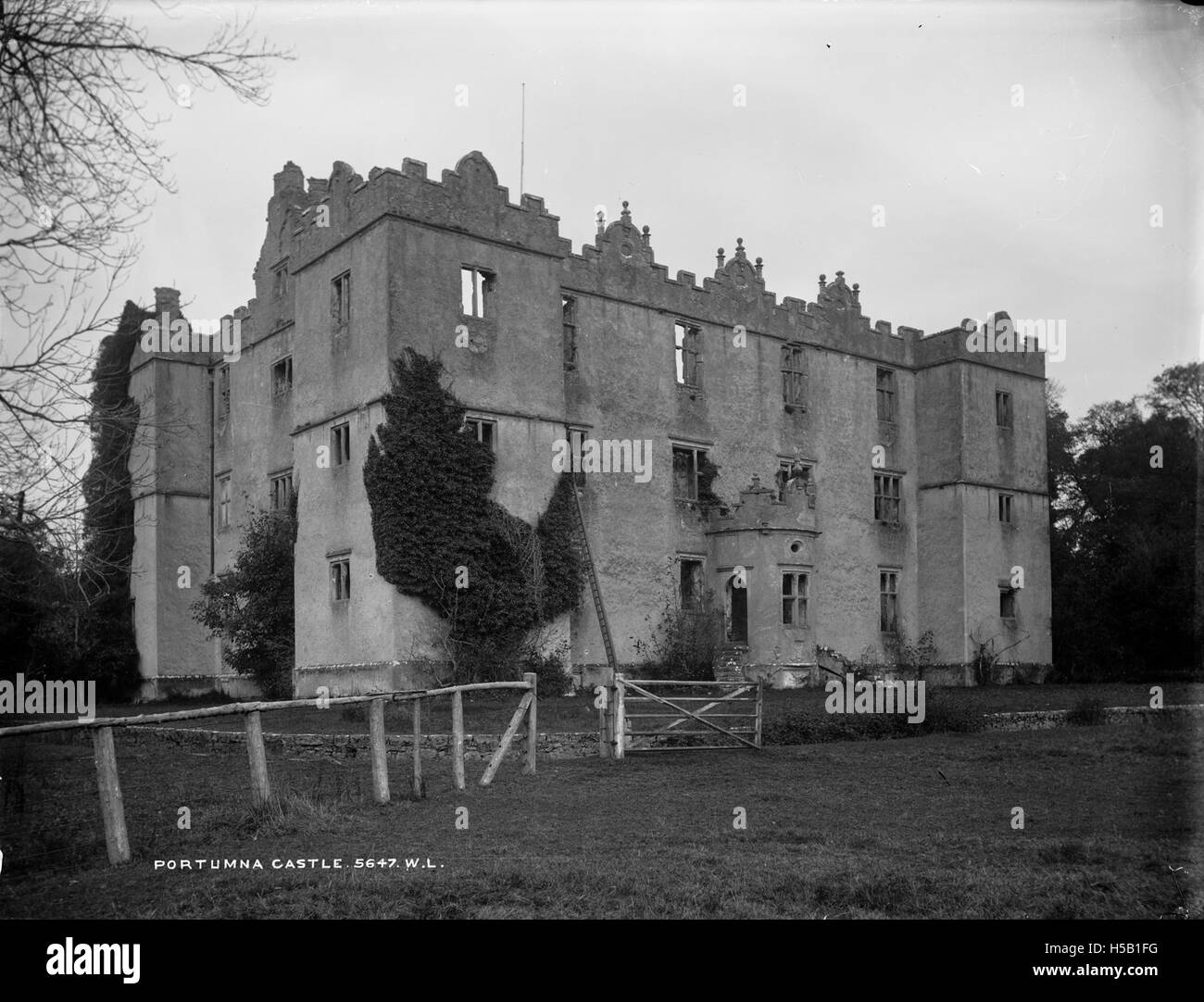 Portumna Castle in County Galway, Ireland, an example of Irish ...