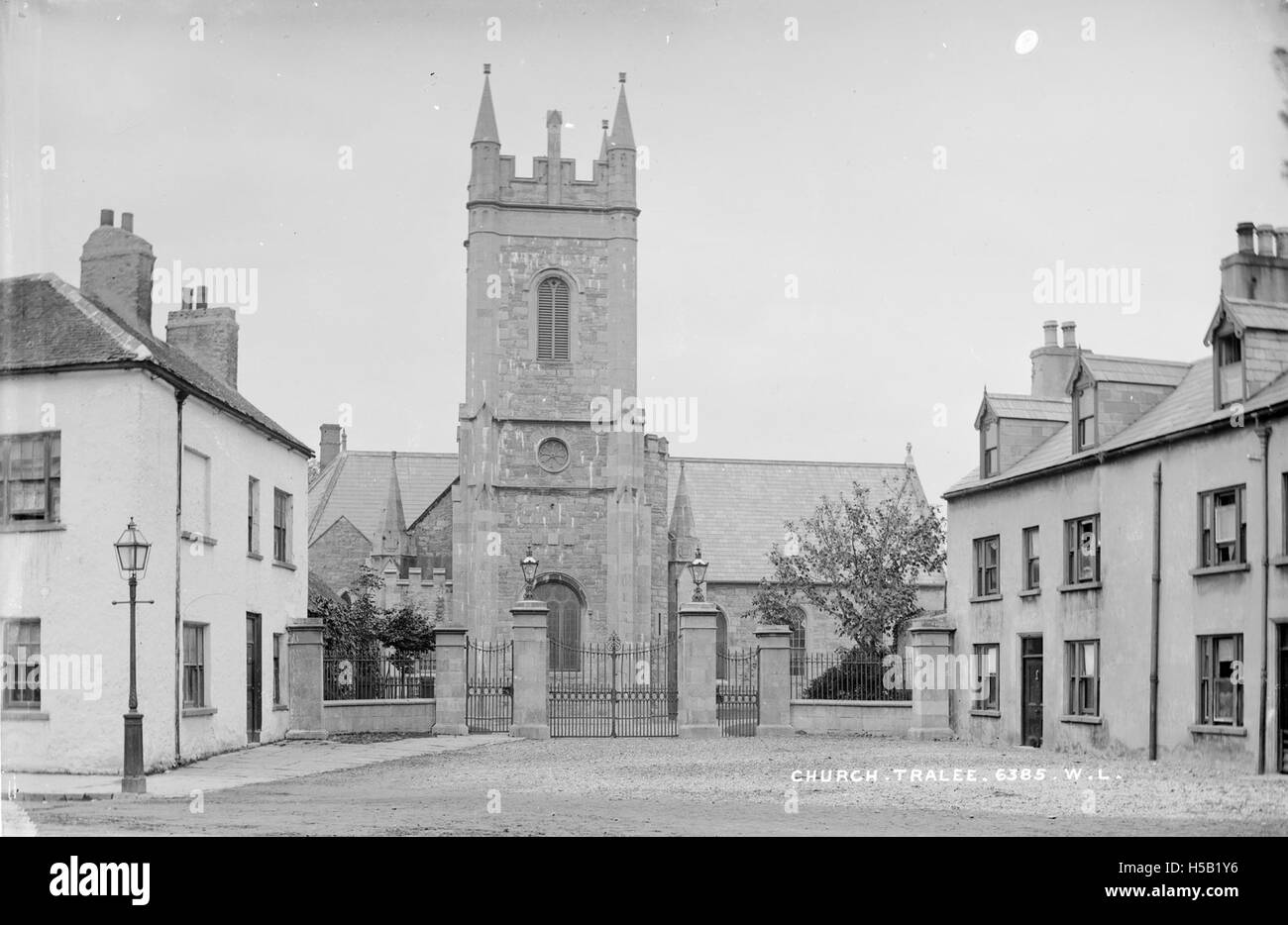 A view of Church Terrace in Tralee, County Kerry, Ireland. The image ...