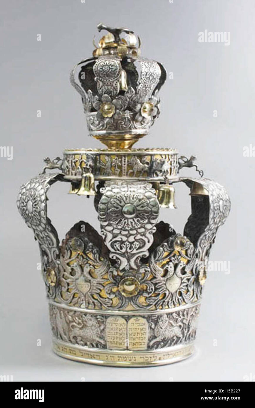 A Torah crown from Galicia is a ceremonial object traditionally used to ...